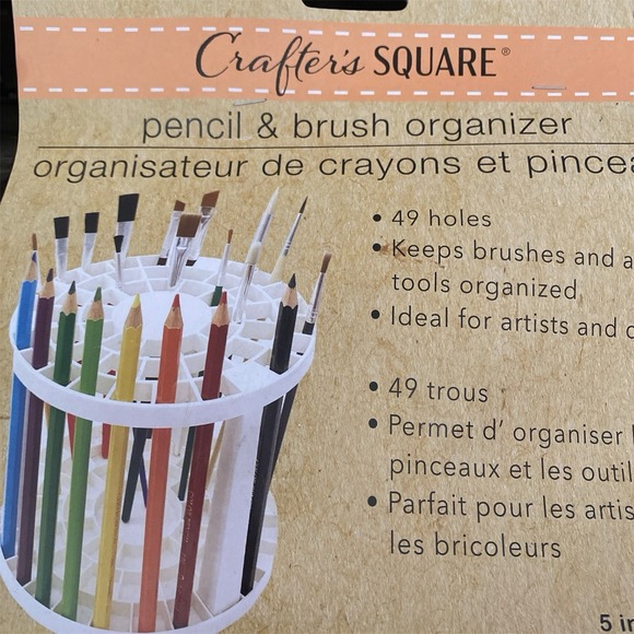 Crafters Square | Office | Crafters Square Pencil And Brush Organizer ...